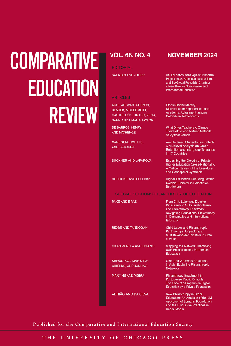 Comparative Education Review, volume 68 number 4 (November 2024 ...