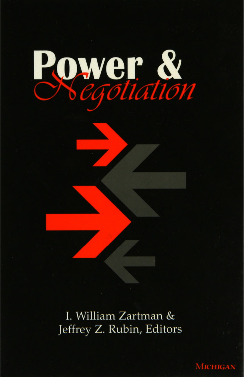 Power and Negotiation (9780472089079): I. William Zartman and Jeffrey Z ...